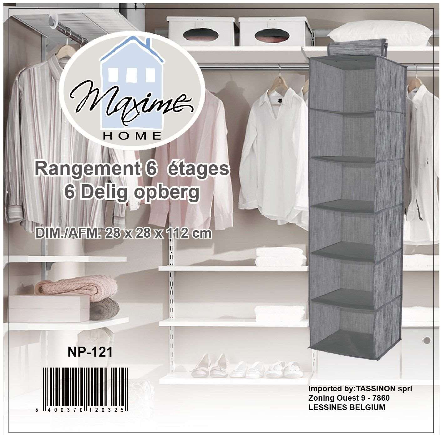 6 DELIG OPBERG 28X28X112CM - Ets Tassinon bvba