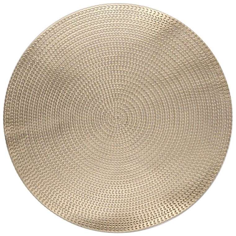 SET DE TABLE ROND DORE AJOURE DIA.38CM - Ets Tassinon SPRL