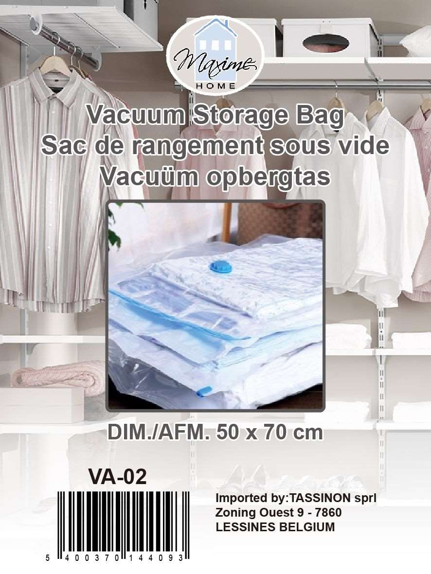 VACUUM OPSLAG ZAK 50X70CM - Ets Tassinon bvba